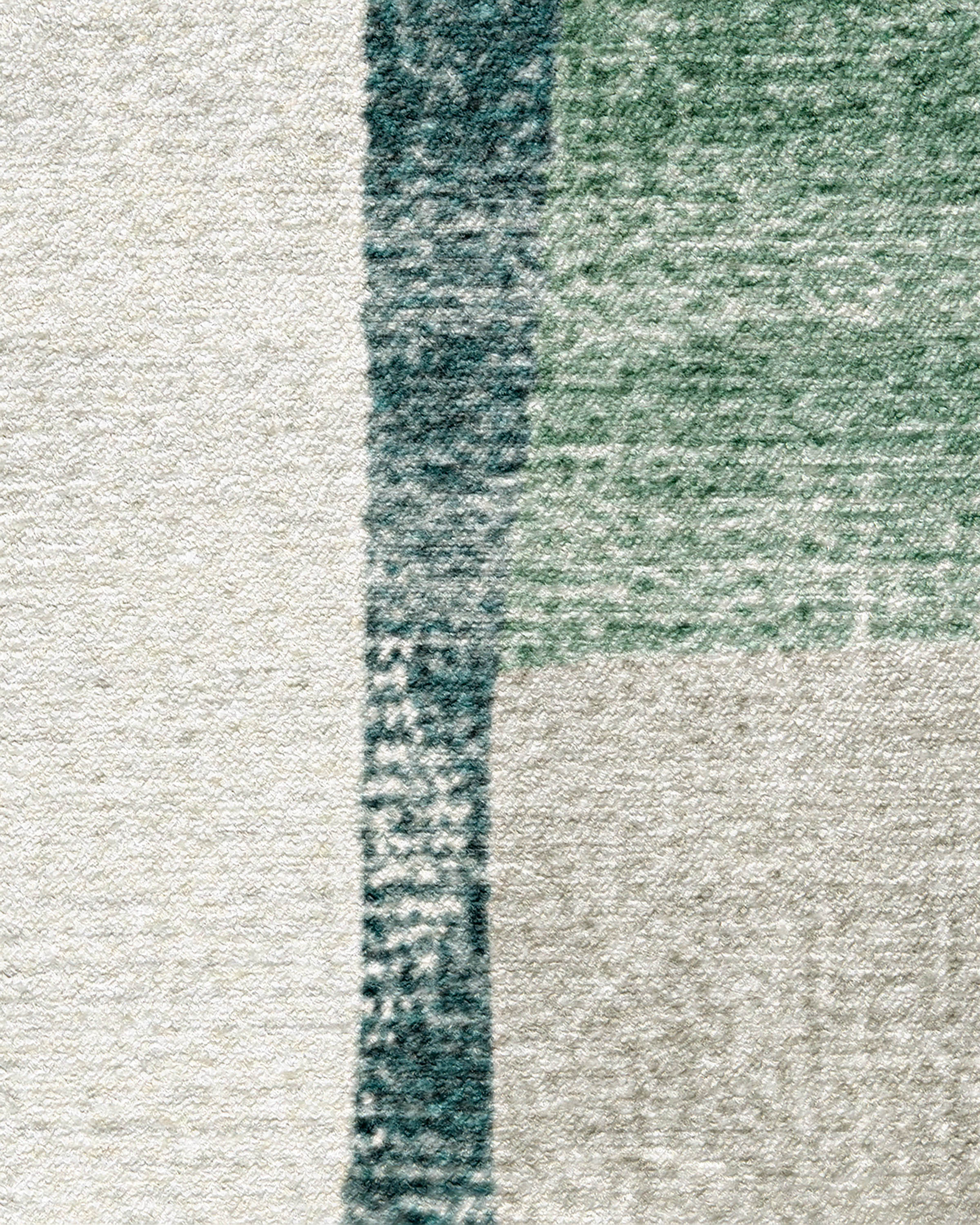 Haylan Ivory & Green Rug - Ruggable